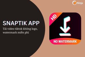 Tải video tiktok không logo, watermark miễn phí - Snaptik app